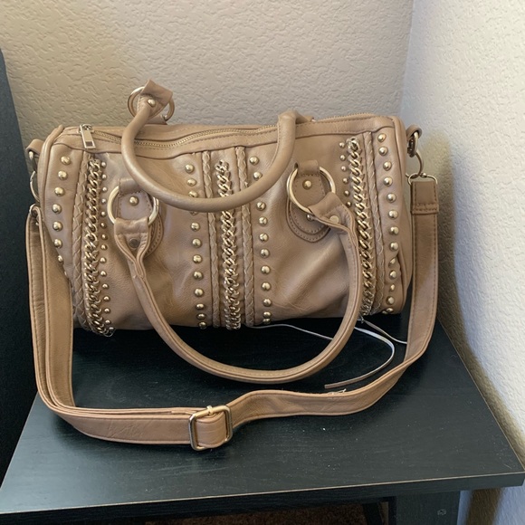 MMS Design Studio | Bags | Brown And Gold Studded Purse By Mms | Poshmark